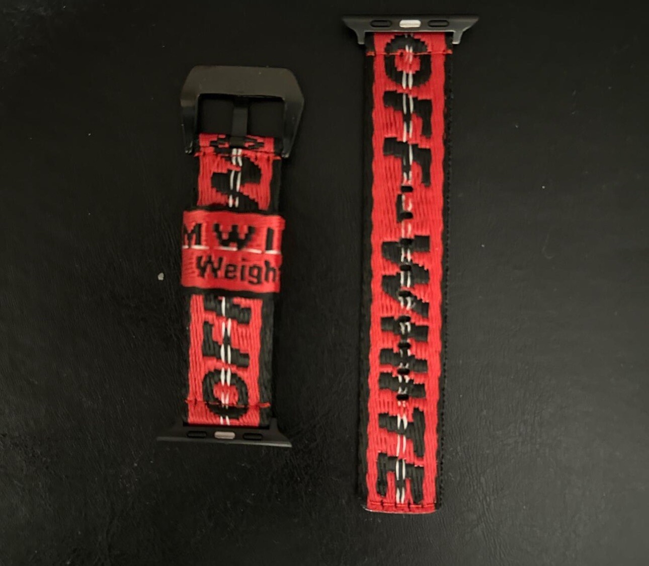 Off-White. Apple Luxury Watch Band - RED. 42/44/45/49 mm Compatible. | eBay