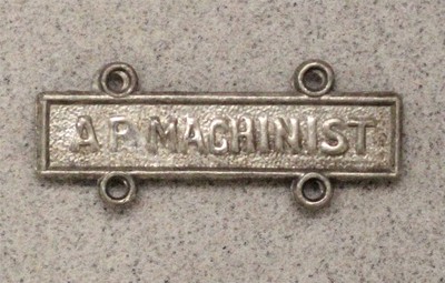 U.S. Army Air Force AP MACHINIST bar for Tech. Qualification Badge ...