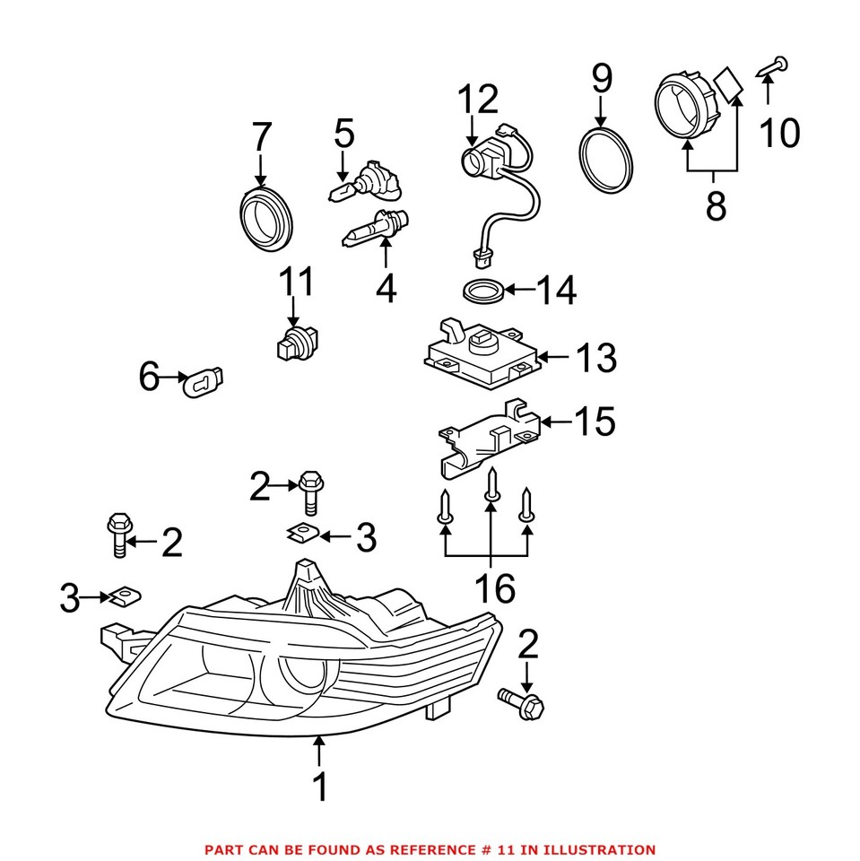 Genuine OEM Rear Tail Light Bulb Socket For Acura RDX TSX Base ...