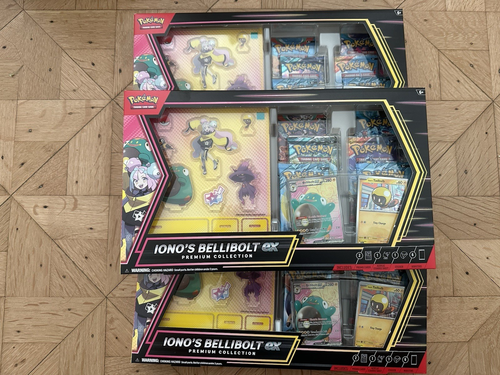 LOT OF 3 - Ionos Bellibolt Ex Premium Collection Box Pokemon Cards ...