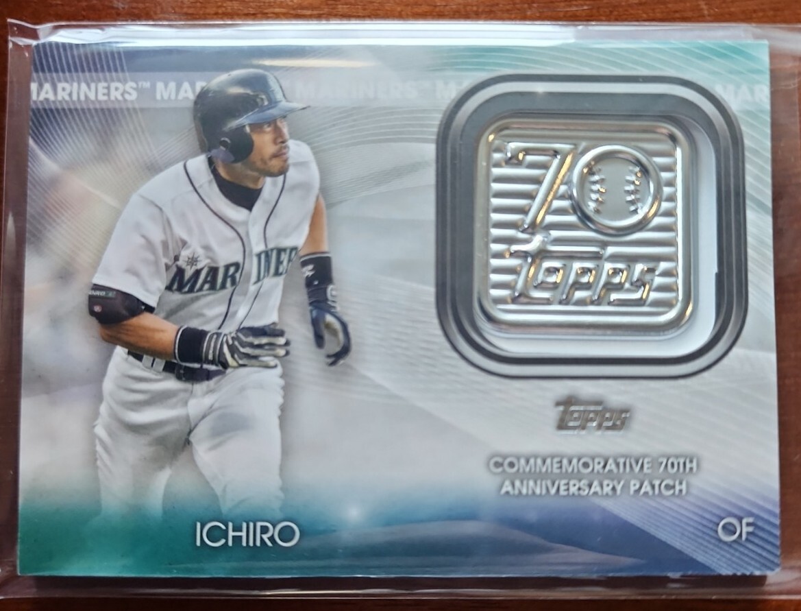 ICHIRO 2021 TOPPS SERIES 1 COMMEMORATIVE 70TH ANNIVERSARY LOGO PATCH | eBay