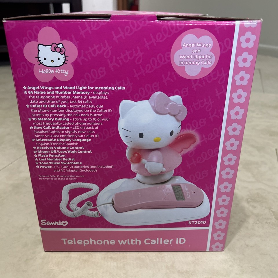 HELLO KITTY ANGEL KT2010 Telephone Pink Landline Phone w/ Caller ID | eBay
