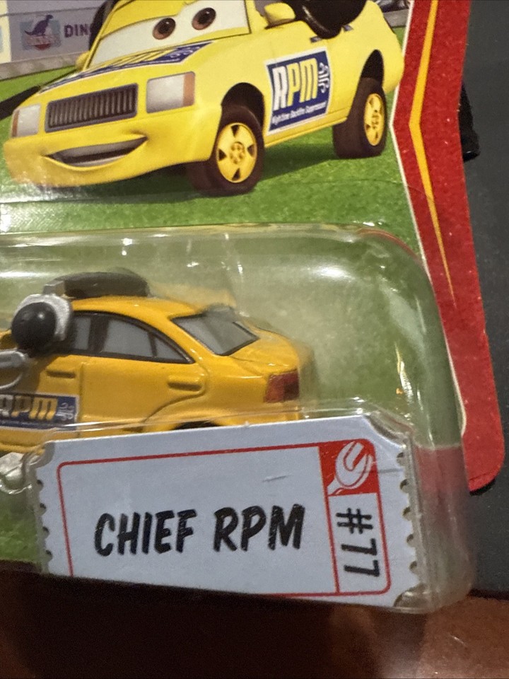 🚘Disney Pixar Cars Chief RPM Race O Rama #77 N2489 NEW VHTF #S-8 ...