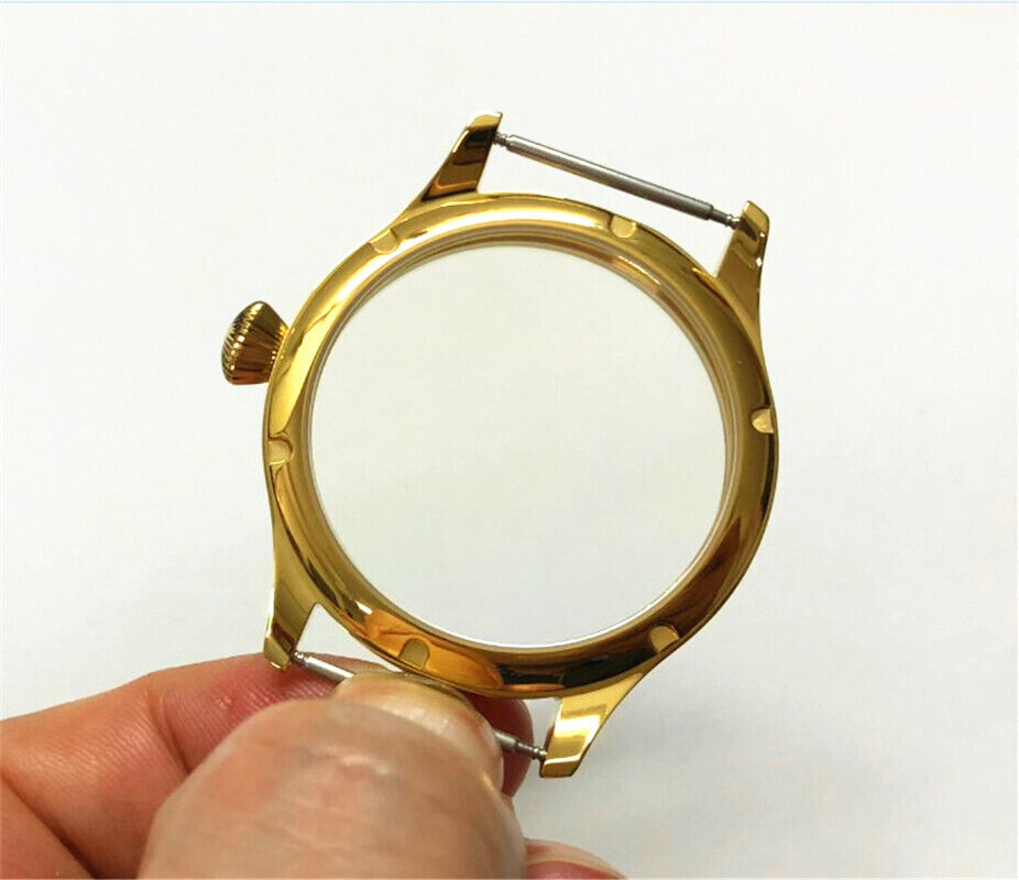 18K Gold 44mm 316L Steel Stainless Watch Case for ETA 6497/6498 ST36 ...