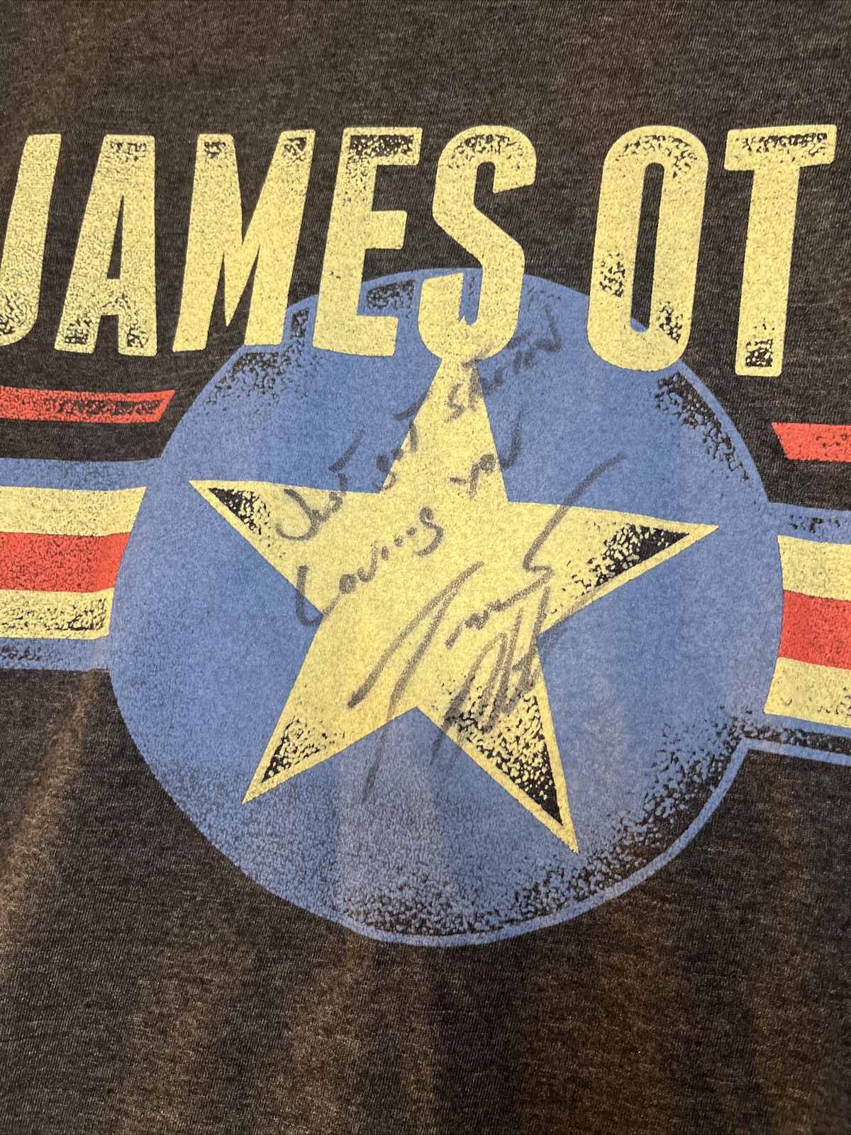 JAMES OTTO Autographed Just Got Started Loving You Concert T-shirt Men ...