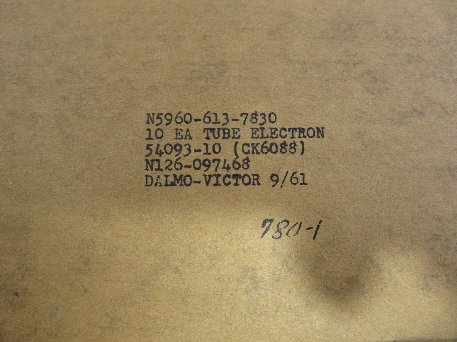 (10) Dalmo-Victor 54093-10 (CK6088) Vintage Tubes Made in 1961 NEW!!! in Boxes | eBay