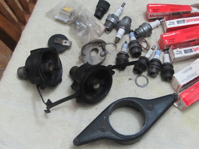 Ford Model A Distributor Cores and parts Cap Body Champion Spark Plugs ...
