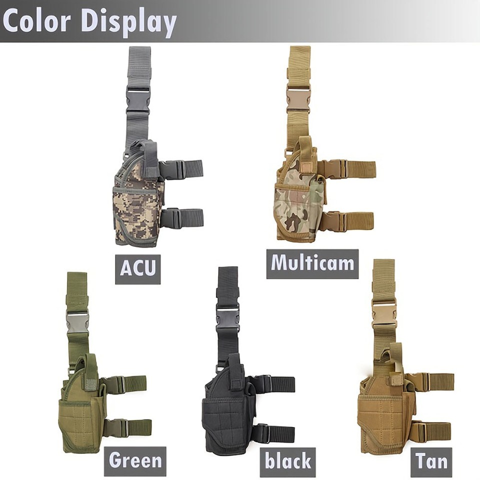 Military Tactical Drop Leg Holster Thigh Pistol Gun Pouch Right Hand ...