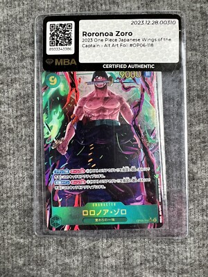 Roronoa Zoro OP06-118 SEC Alternate Art One Piece Card Japanese MBA ...