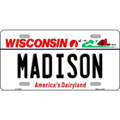 Madison Wisconsin Metal Novelty License Plate Tag LP-10612 | eBay