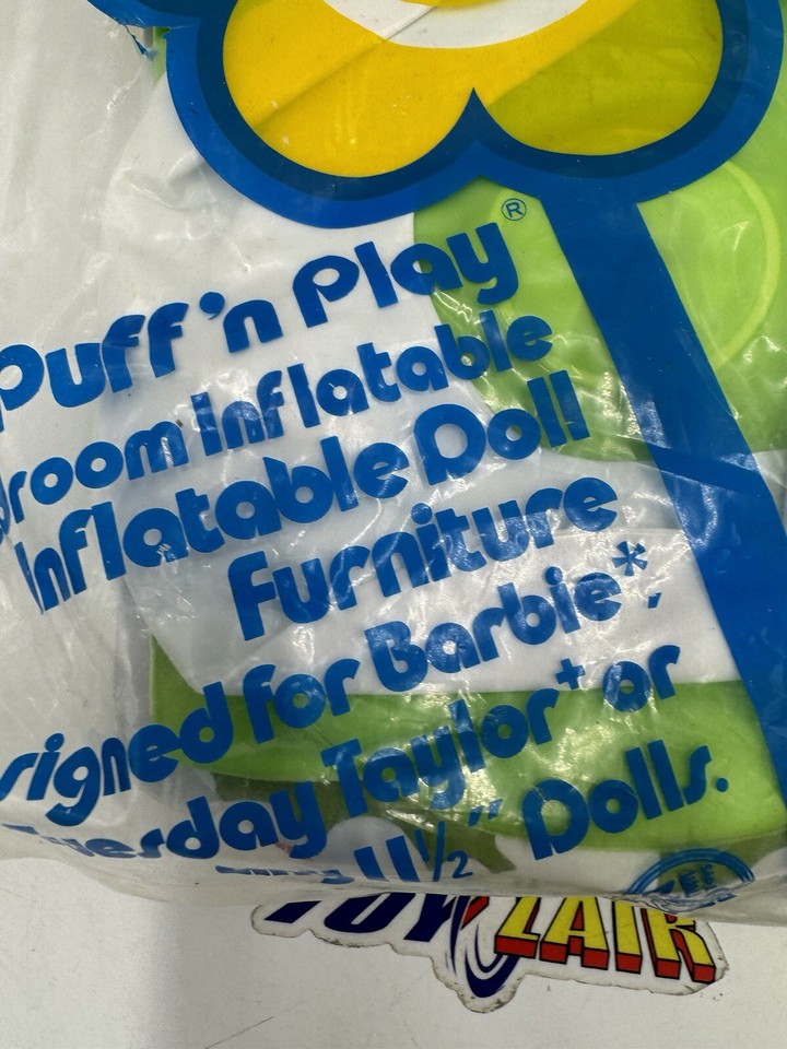 VINTAGE BARBIE 1970s PUFF N PLAY INFLATABLE BLOW UP DOLL FURNITURE Set ...