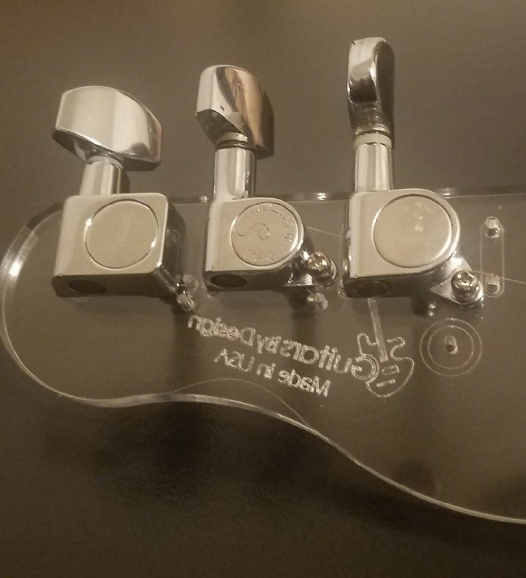 Custom Guitar Headstock Tuner Drill Pattern Template Tele neck HSMT961 ...