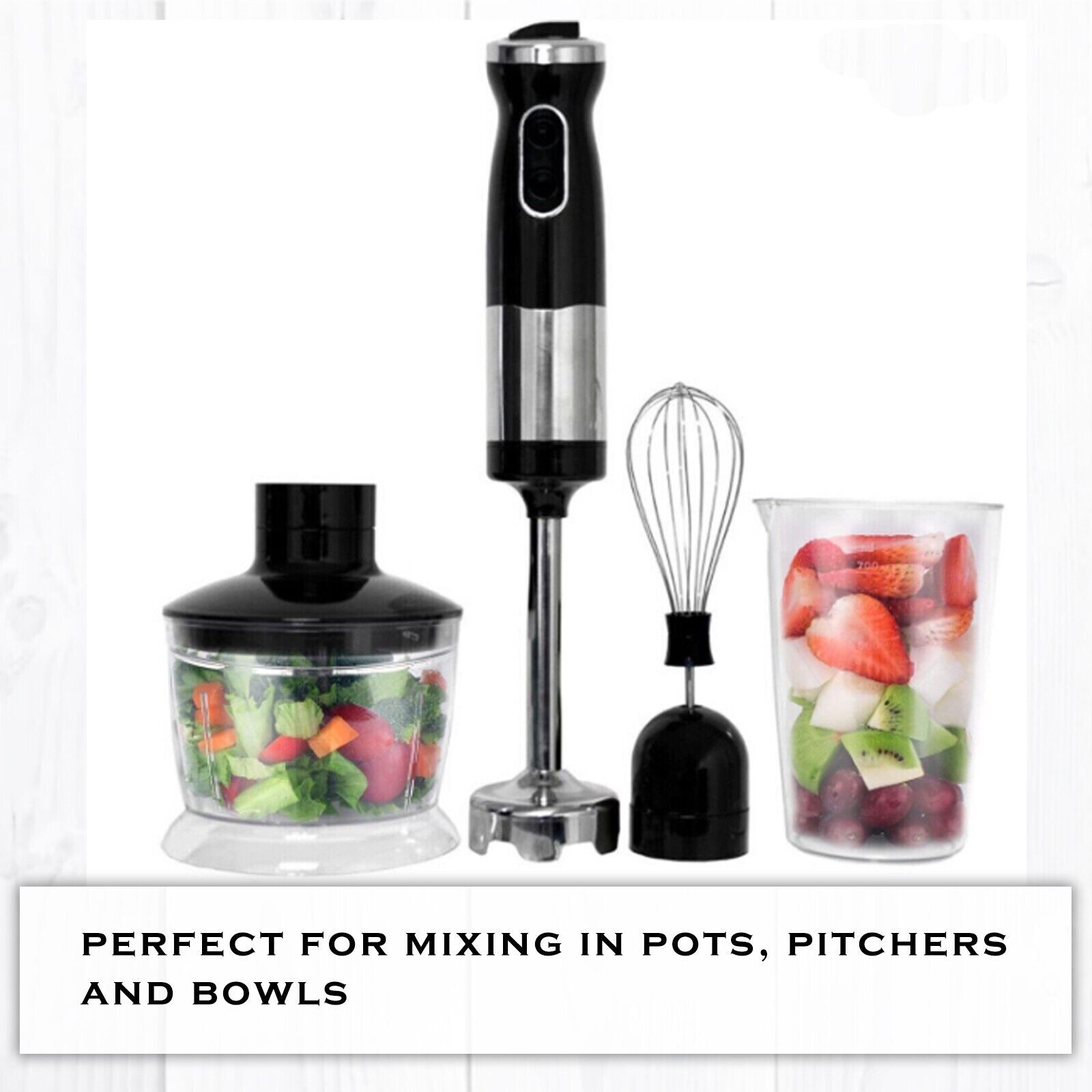 Healthy Choice Hand Blender Stick Mixer Puree Stainless Steel Food ...