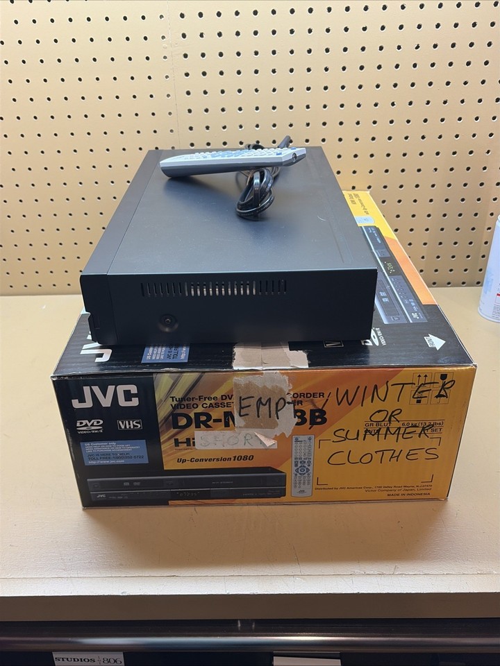 JVC DR-MV78BU Combo VCR DVD Recorder W HDMI Super Multi RAM W Box ...