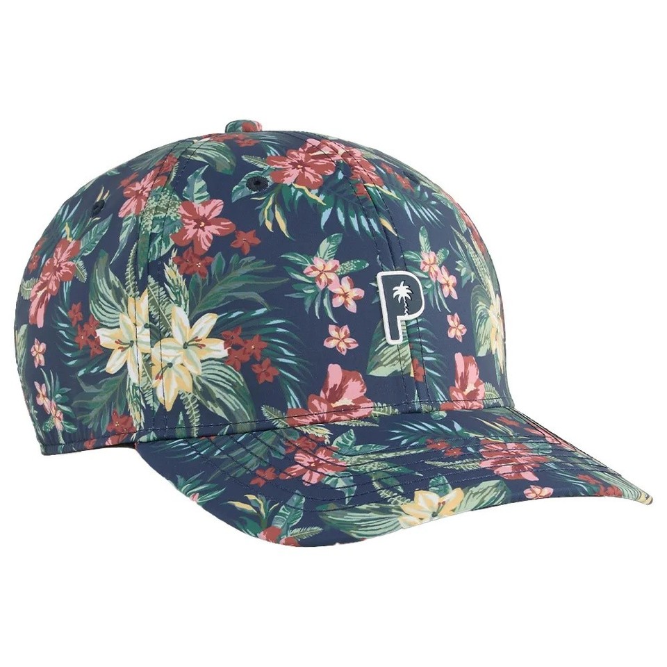 Puma Golf 2025 PTC Floral Tech Flexfit Snapback Hat Cap Palm Tree Crew ...