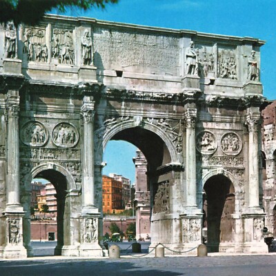 Arch of Constantine Rome Italy ITA Chrome Roma Via Triumphalis Postcard ...