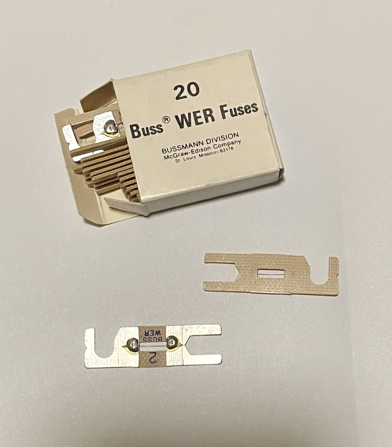 BOX of 20 BUSS WER 2 Amp FUSES BUSSMANN COOPER | eBay