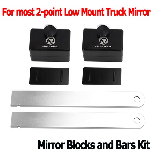 Mirror Blocks and Bars Kit For Ford Toyota Fits 2-point Low Mount Truck ...