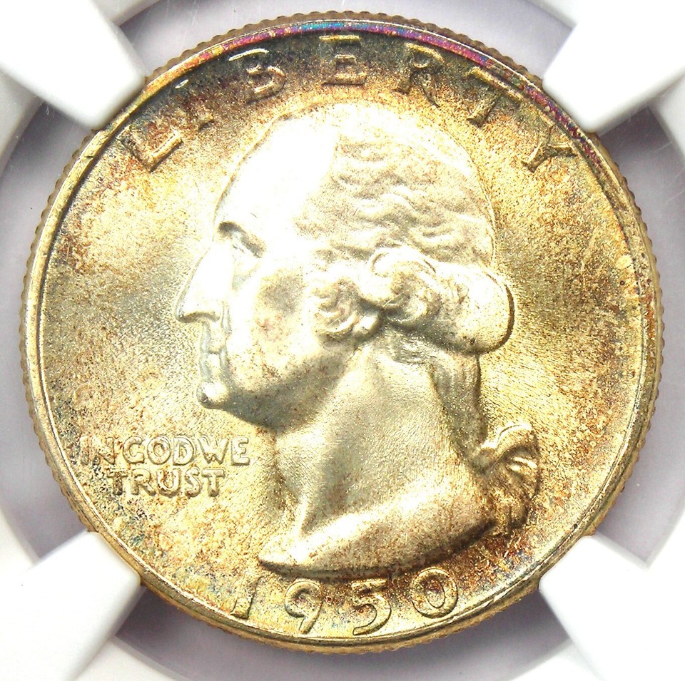 1950-S Washington Quarter 25C - Certified NGC MS67+ Plus Grade - $950 ...