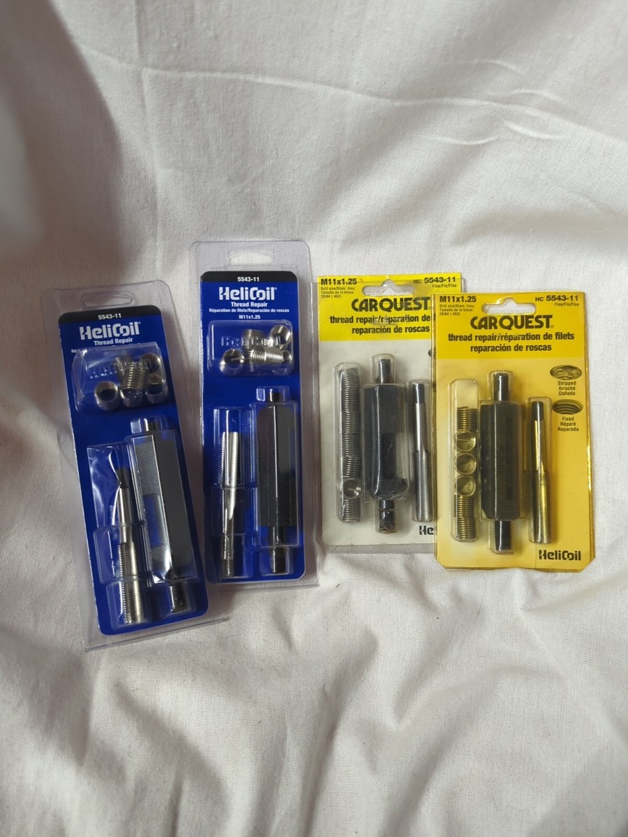 Thread Repair 17Pcs M11 X 1.25 Kit - Helicoil Insert Tool Set For ...