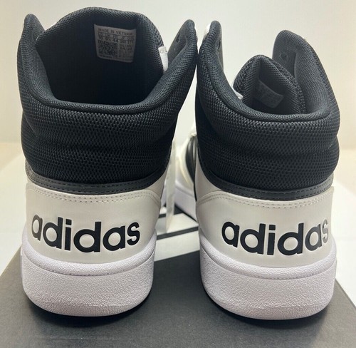 Adidas Men's Hoops 3.0 Mid Basketball Shoes GW3019 White Black NWD Free ...