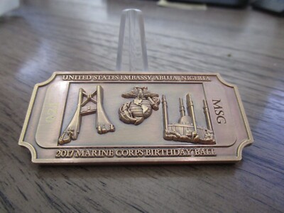 USMC MSG Marine Security Guard US Embassy Abuja Nigeria Ball Challenge ...