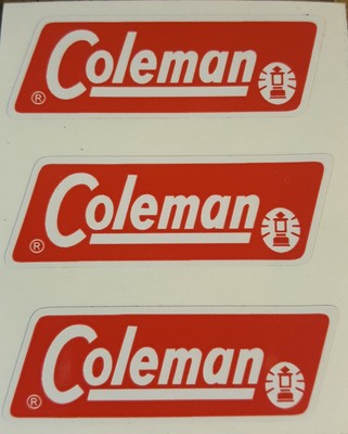 THREE (3) NEW COLEMAN REPLACEMENT STICKER LABEL DECAL LANTERN STOVE ...