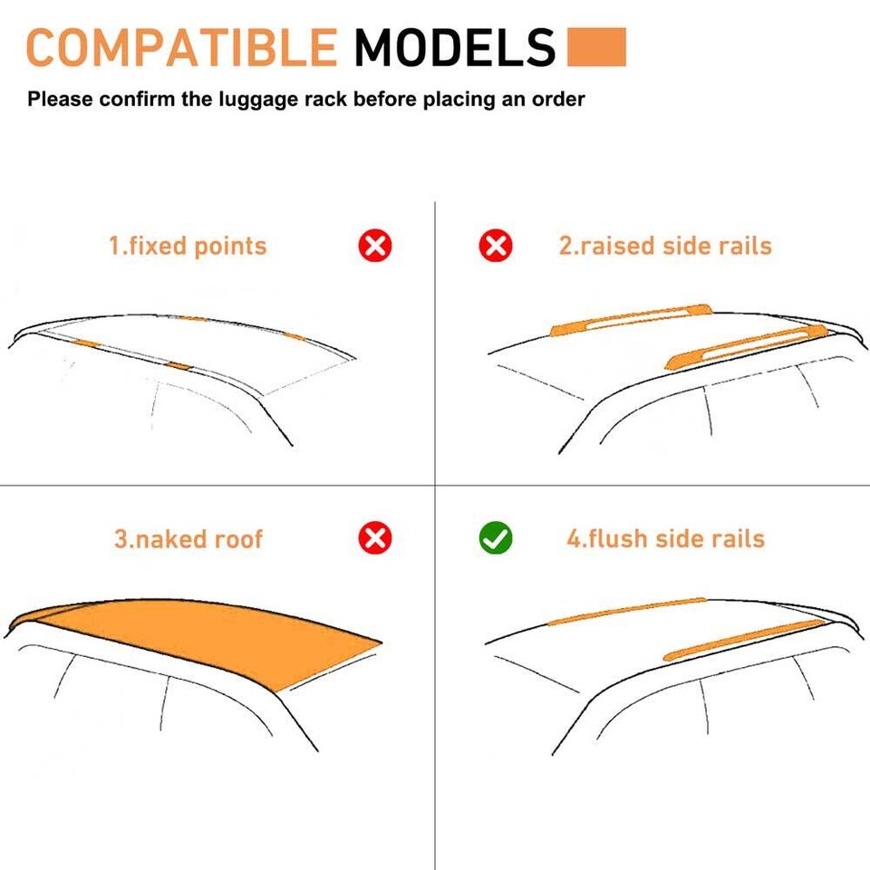 2Pcs Cross Bar For Buick Encore 2018-2022 Lockable Roof Rack Cargo ...