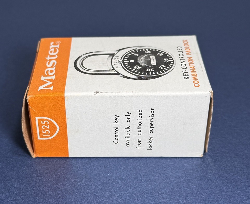 Vintage Master Lock Combination Padlock Key-Controlled #1525 NOS in ...