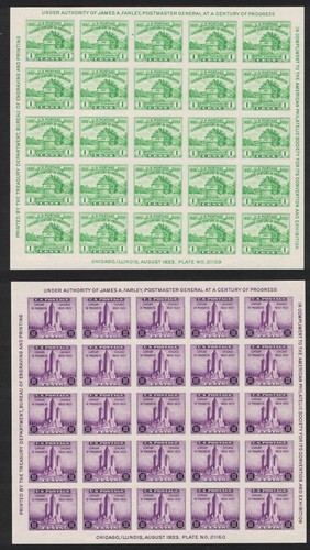 U.S. SCOTT #730, 731, 735, 750 +751 - THE 5 FARLEY SOUVENIR SHEETS ...