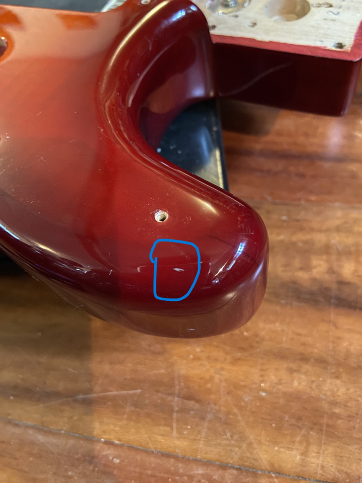 Genuine Fender Floyd Rose Stratocaster Strat Body Flame Maple Top Alder ...