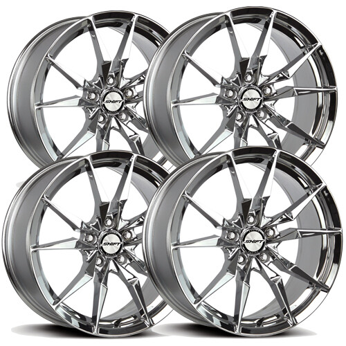 (Set of 4) Shift H29 Blade 18x8 5x4.5" +35mm Chrome Wheels Rims 18 ...