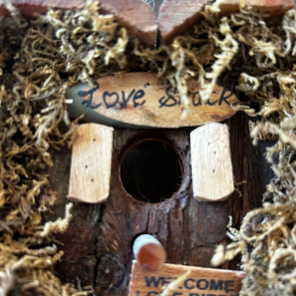 Wilcor Handcrafted Wood Design Love Shack Mini Bird House Welcome Decor ...