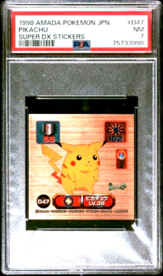 RARE PSA 7 Near MINT 1998 Amada Pokemon Japanese Super DX Stickers D47 ...