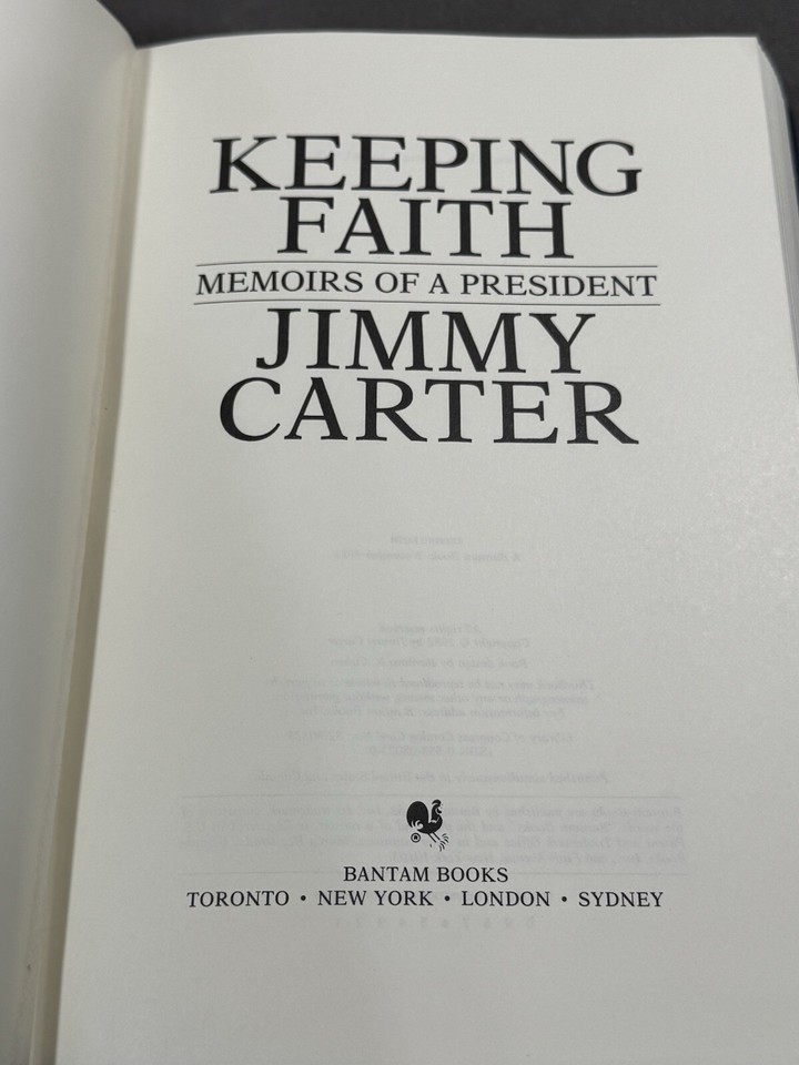 PRESIDENT JIMMY CARTER Full Signature Keeping Faith LIMITED EDITION ...
