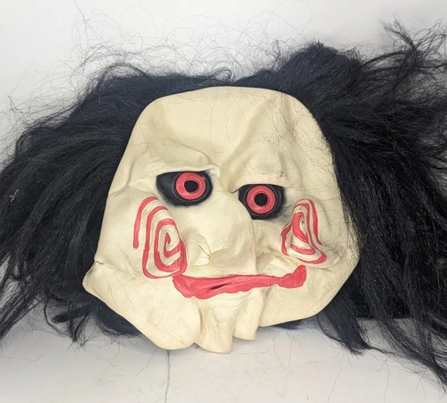 SAW Movie Billy Puppet Jigsaw Latex Halloween Costume Mask-Preowned ...