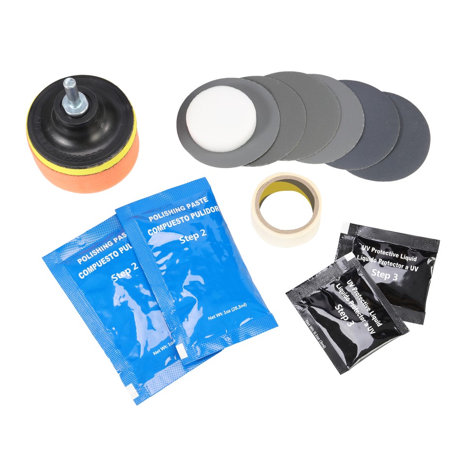 Car Headlight Lens Restoration Repair Kit Polishing Cleaner Cleaning ...