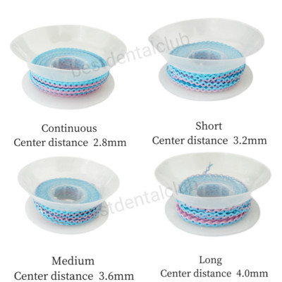 Dental Power Chain Elastic Chains Orthodontic Rubber Bands Double Color ...