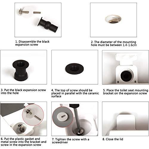 4 Pack Hinge Bolt Screws Toilet Seat Fixings Fix Expanding Rubber Top ...