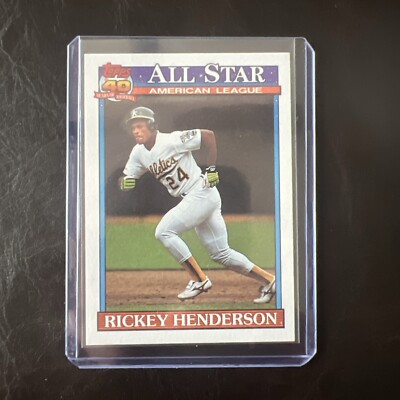 1991 Topps All-Star Rickey Henderson #391 HOF | eBay