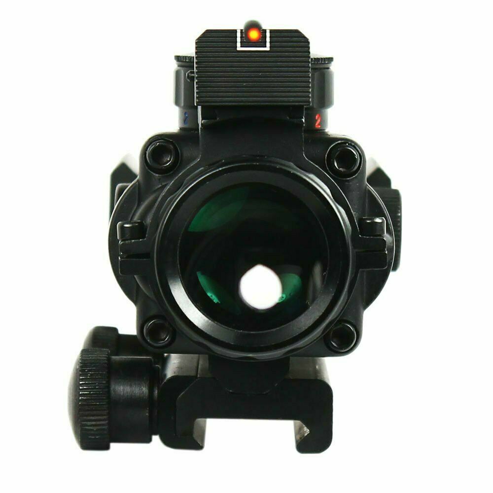 4X32 Tactical Rifle Scope - Tri-Illuminated Chevron Recticle Fiber ...