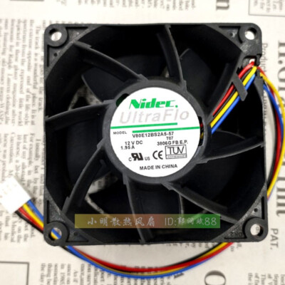 Nidec V80E12BS2A5-57 12V1.95A 8038 8cm Chassis Cooling Industrial Fan ...