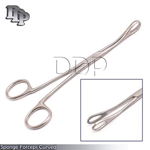 Foerster Sponge Holding Forceps Curved Serrated Jaws 7'' - 18 cm | eBay