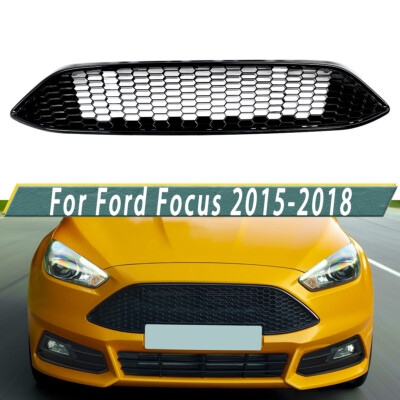 Black Front Upper Bumper Mesh Grille Fit For 2015-2018 Ford Focus S SE ...