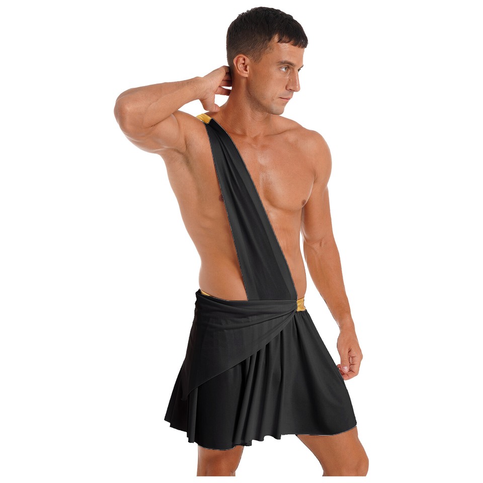 Men's Toga Cosplay Costume Ancient Greek Roman Knight Warrior Fancy ...