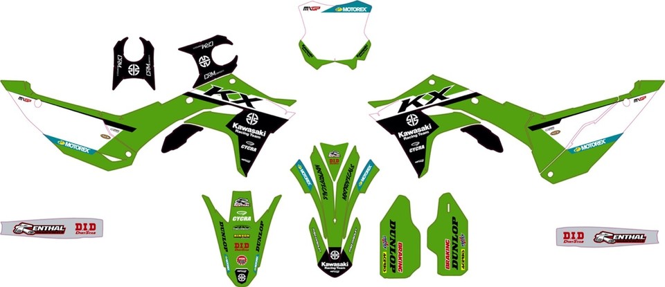 Fits Kawasaki KX450F (2024, 25, 2026 ) and KX250F (2025-2026) graphic ...