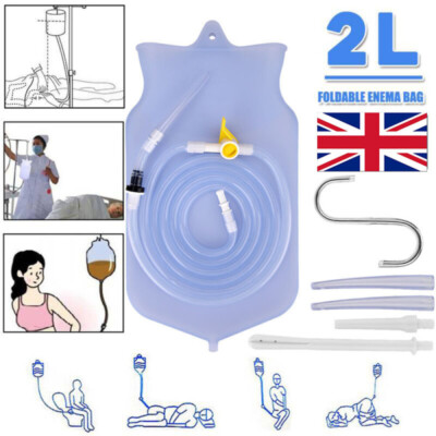 2L Enema Bag Kit Home Colonic Irrigation Kit Reusable Bag Detox 2L FAST ...