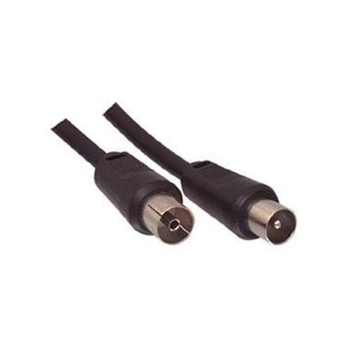 PC49 Coaxial Antenne TV Prise À Douille Câble Noir 10m 5055385809194 | eBay