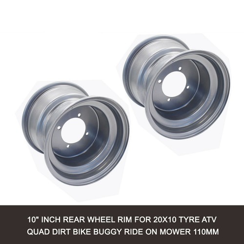 Pair 10" inch rear wheel Rim 4 studs ATV Quad Dirt Bike Buggy Ride on ...