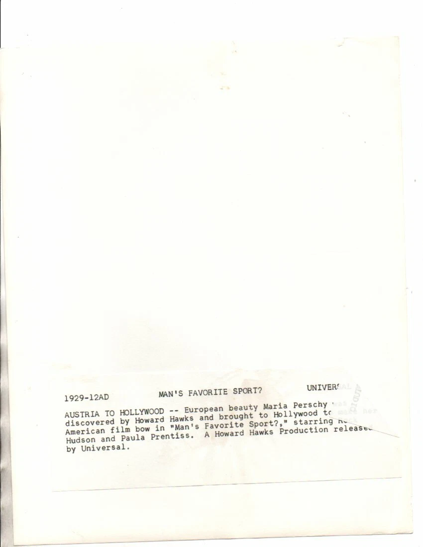 Maria Perschy Mans Favorite Sport